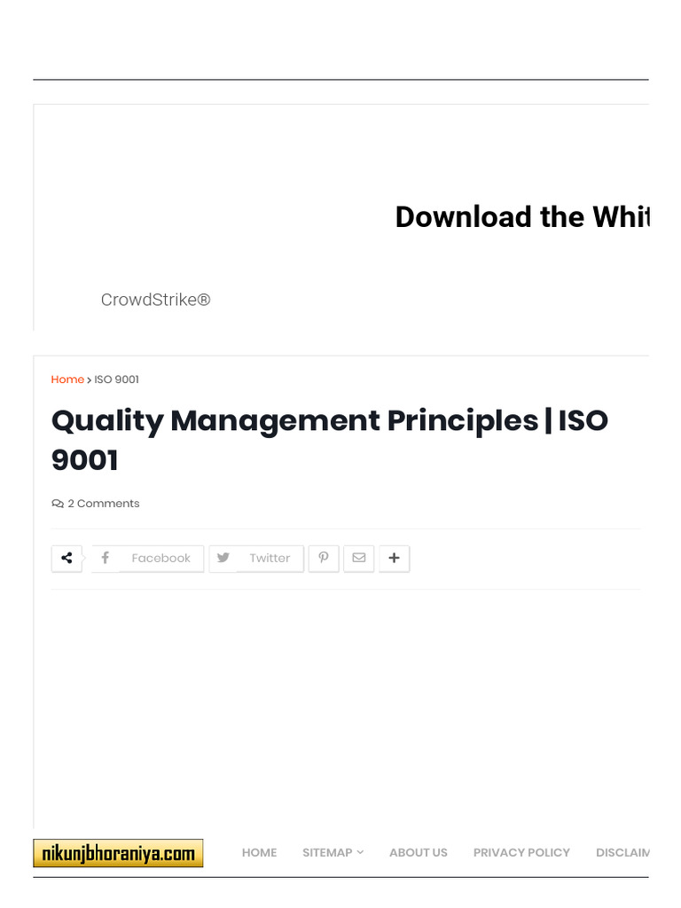 Quality Management Principles - ISO 9001 | PDF | Quality Management ...