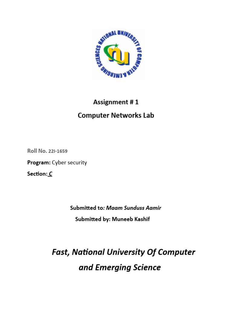 22i-1659 Assignment01 | PDF | Port (Computer Networking) | Encryption