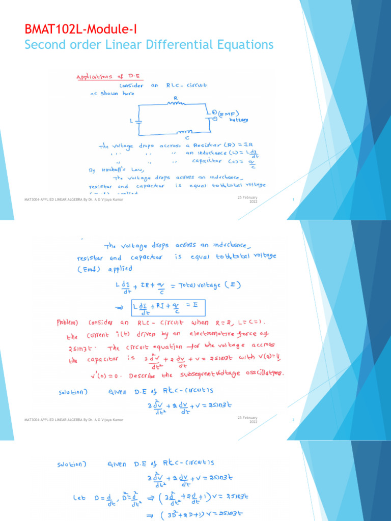 BMAT102L-Module-I-application of DEn M | PDF
