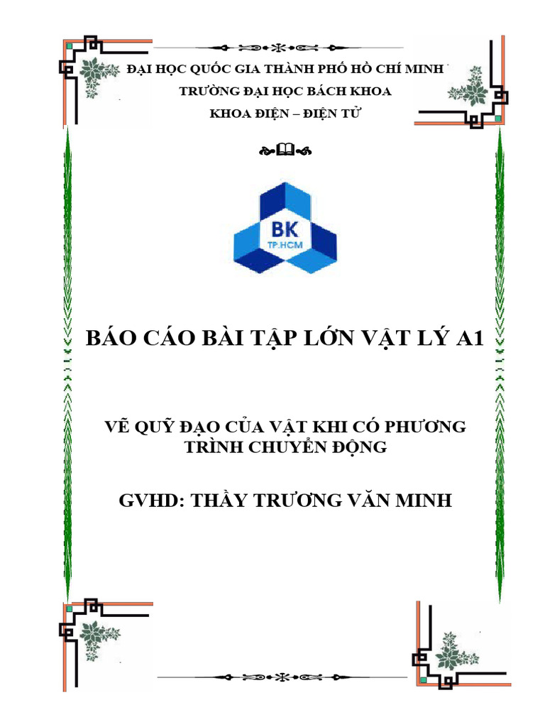 BÁO CÁO BTL VẬT LÍ 1 | PDF
