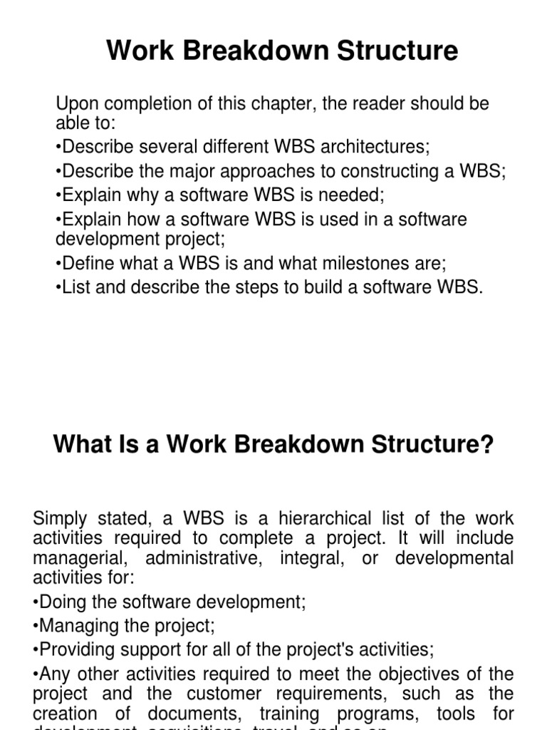 Work Breakdown Structure | PDF | Systems Science | Systems Engineering