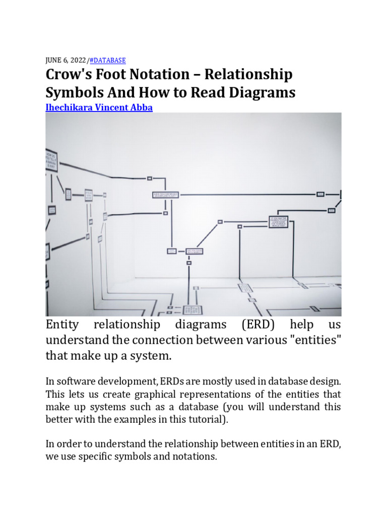 Crow's Foot Notation - Relationship Symbols and How To Read Diagrams ...