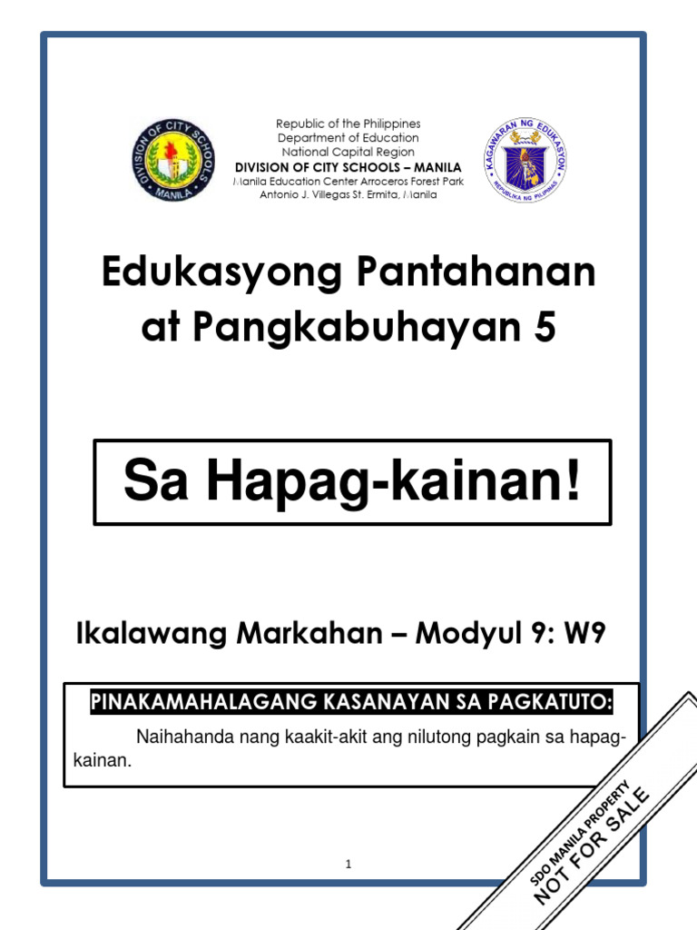 TLE-HE-5_Q2_Mod9 | PDF