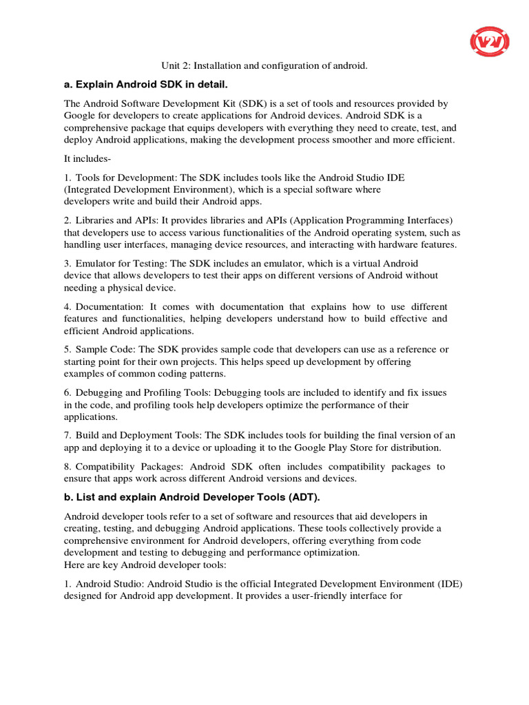 Unit2 - V2V - MAD (Updated) | PDF | Java Virtual Machine | Android (Operating System)