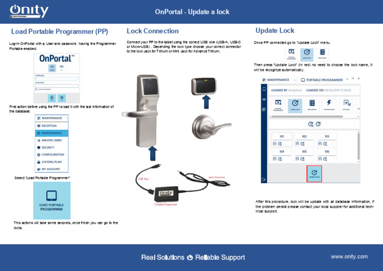 Manual OnPortal - Lock Update | PDF