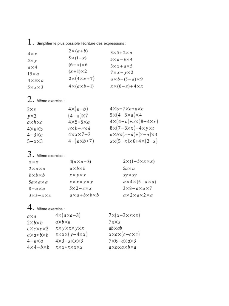 Exercices Calcul | PDF