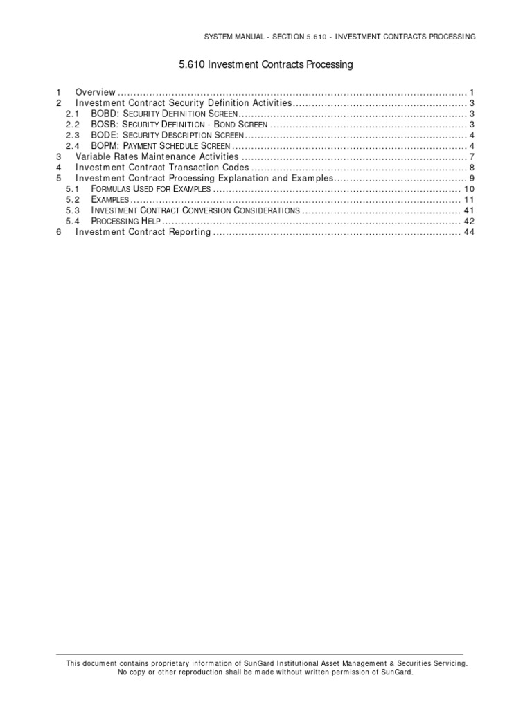 Investment Security Contract Template | PDF | Interest | Securities ...