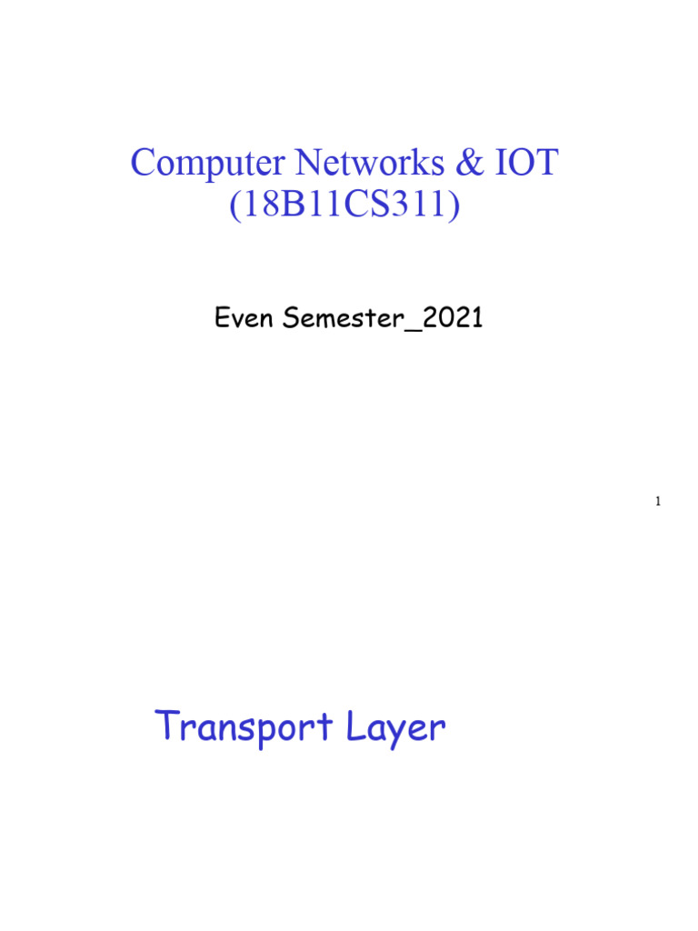 Congestion Control Updated | PDF | Transmission Control Protocol | Computer Standards
