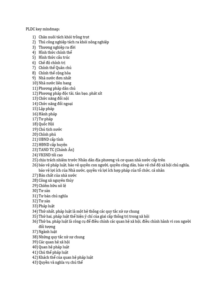 PLDC Key Mindmap | PDF
