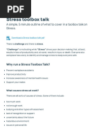Workplace Complacency Toolbox Talk | PDF | Occupational Safety And ...
