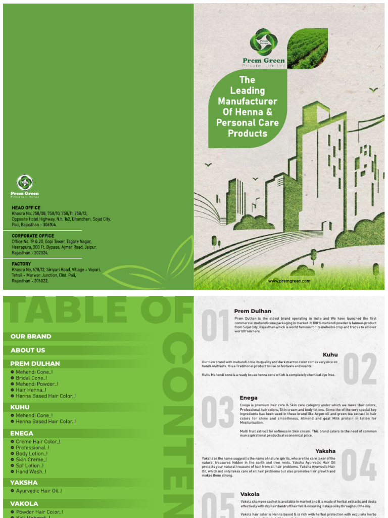 Prem Green Brochure Update 2023 | PDF | Cream | Hair