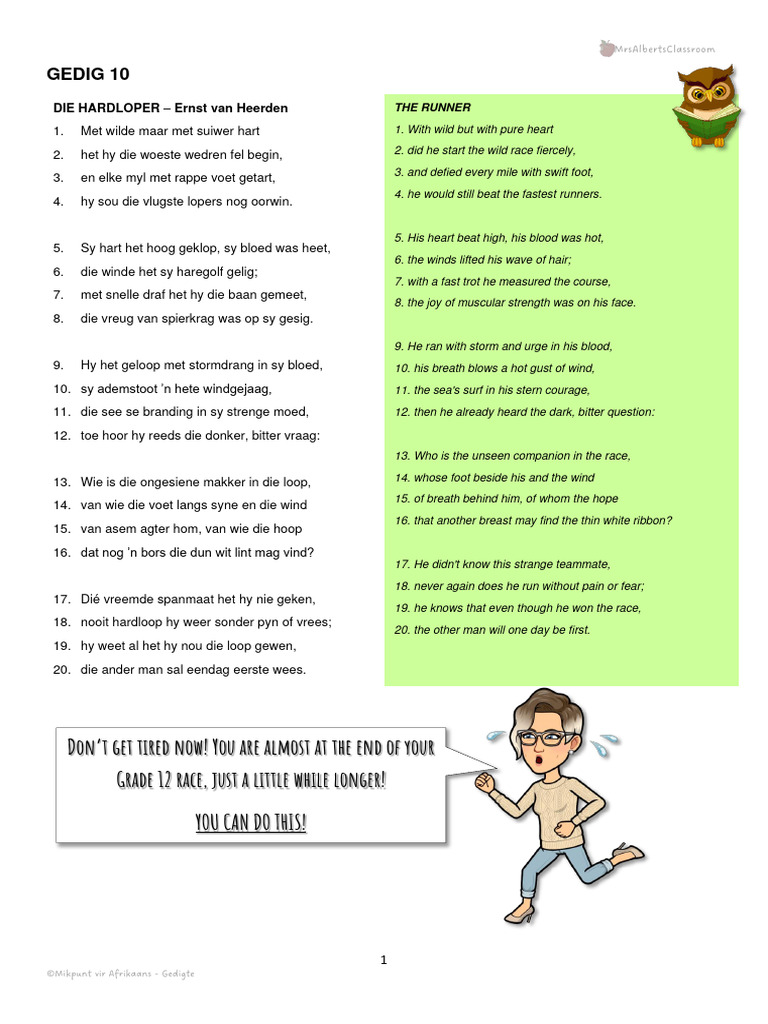 DIE HARDLOPER Werkkaarte | PDF