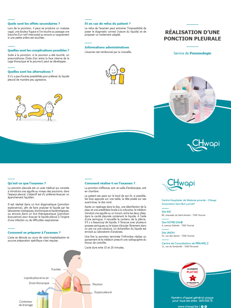 Ponction pleurale : procédure et risques | PDF | Spécialités médicales ...
