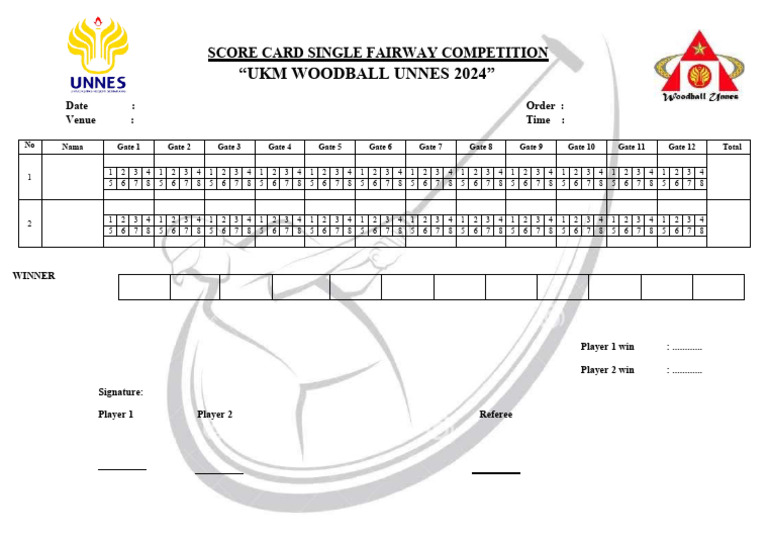 Score Card Single Fairway | PDF