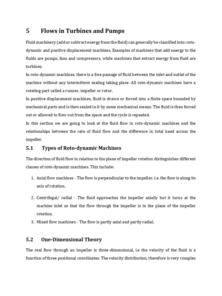 Fluids Iii Chapter 5 | Download Free PDF | Pump | Turbine