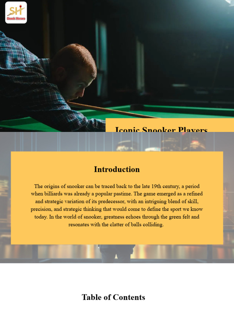 Snook Heroes March PPT 2 | PDF | Snooker | Indoor Sports