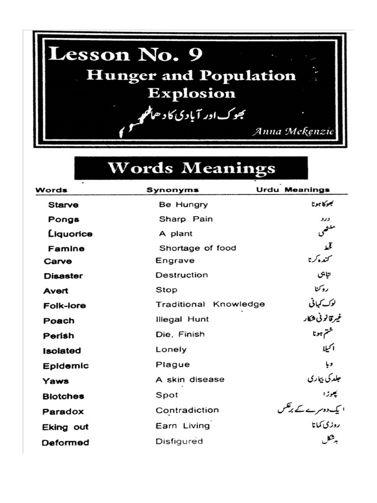 Chapter 9 English Notes 12th Class | PDF