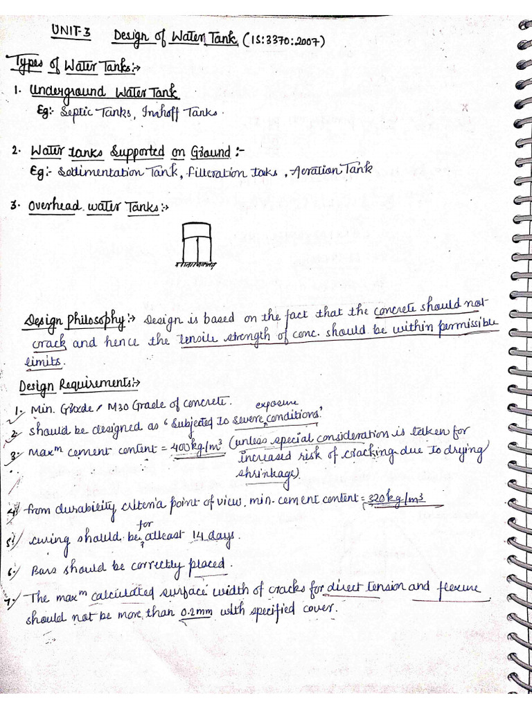 Design of Overhead Water Tank | PDF