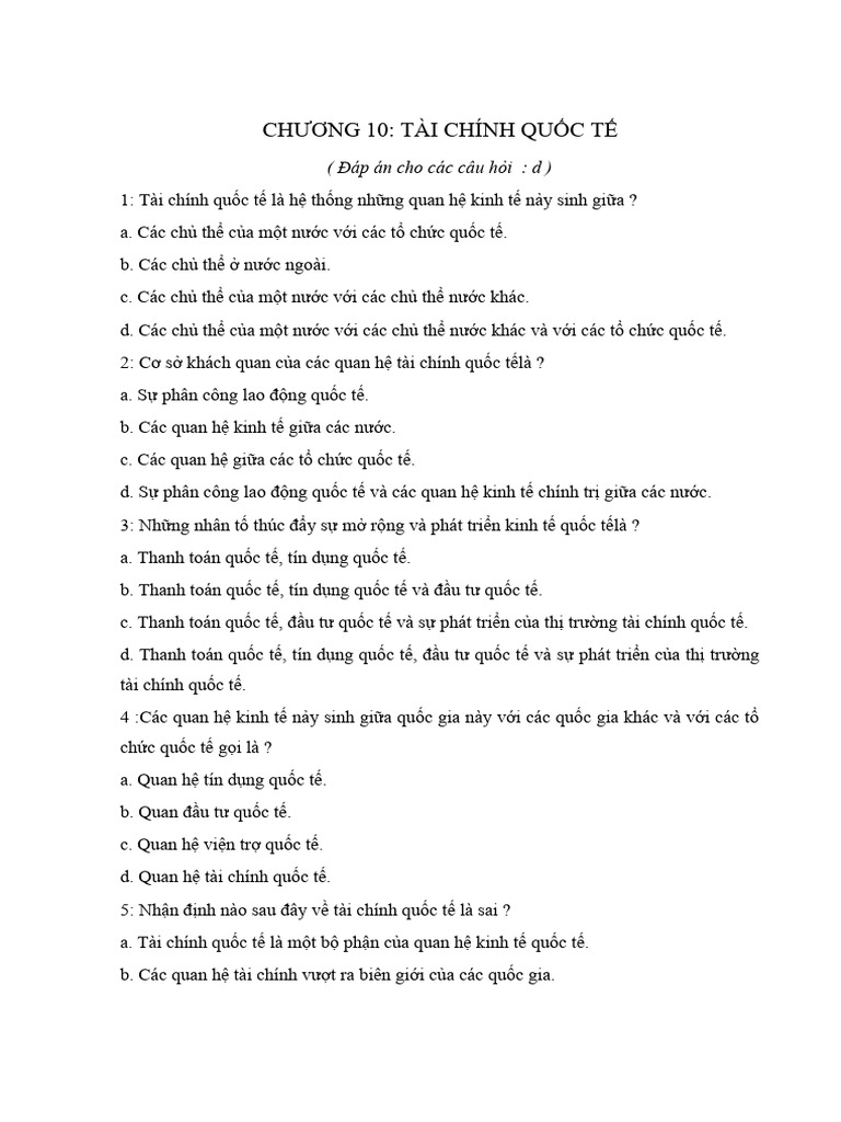 Chuong 10 - TCQT | PDF