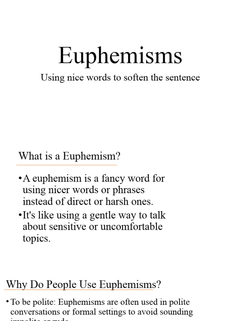 Euphemisms | PDF | Career & Growth