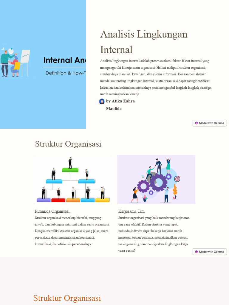 Analisis Lingkungan Internal Organisasi | PDF | Karier & Perkembangan