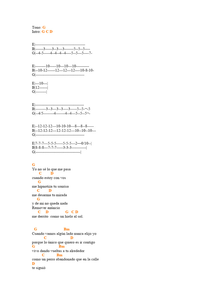 Corazon Tablatura y Acordes | PDF