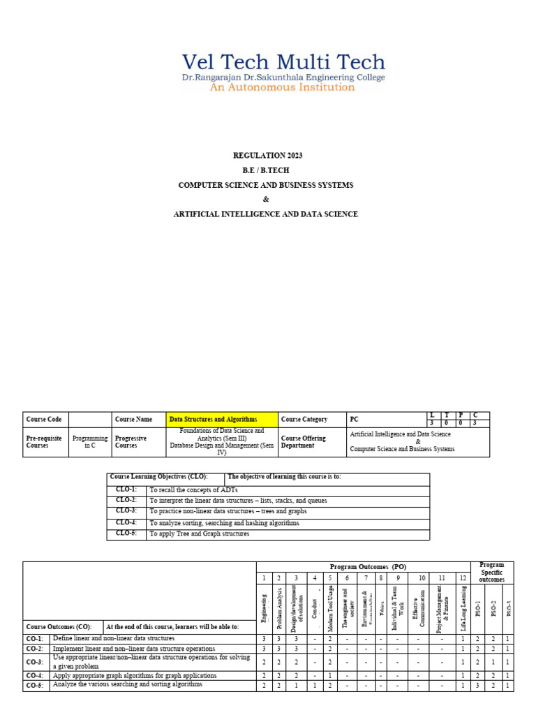 Dsa & Lab | PDF | Algorithms | Theoretical Computer Science
