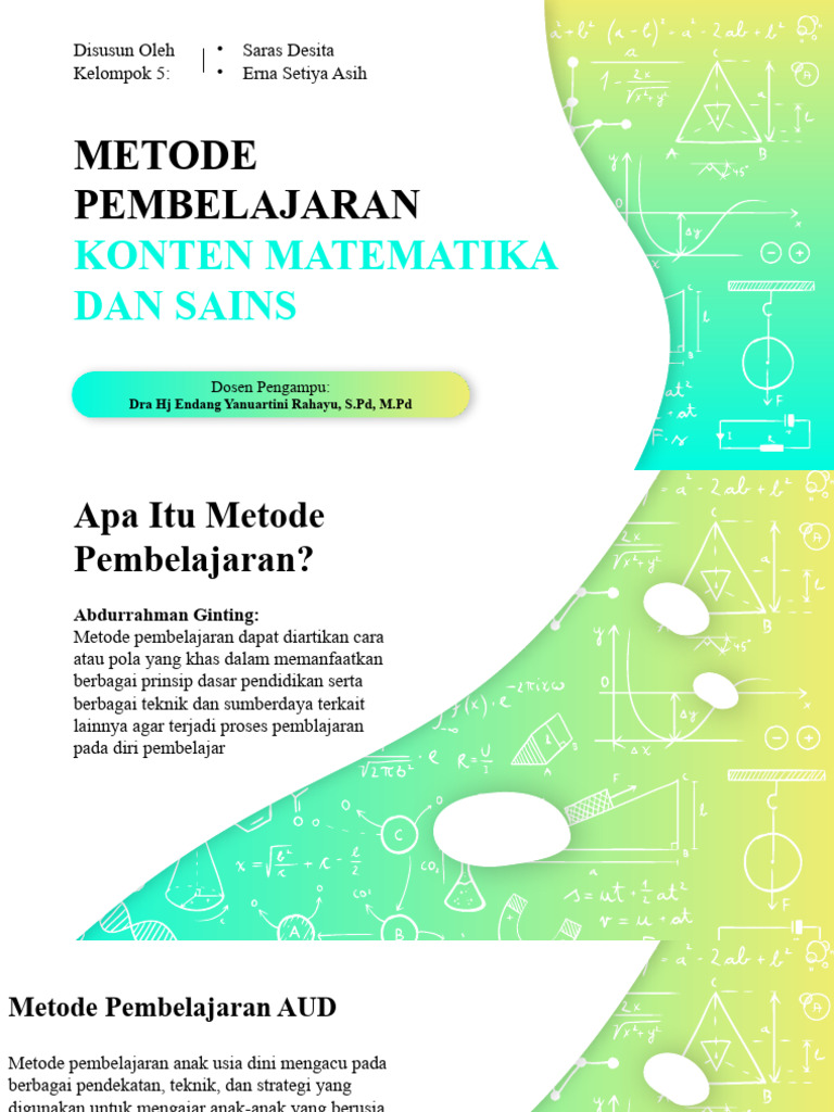 Rpl2 - Kel 5 - Metode Pembelajaran Konten Matematika Dan Sains | PDF