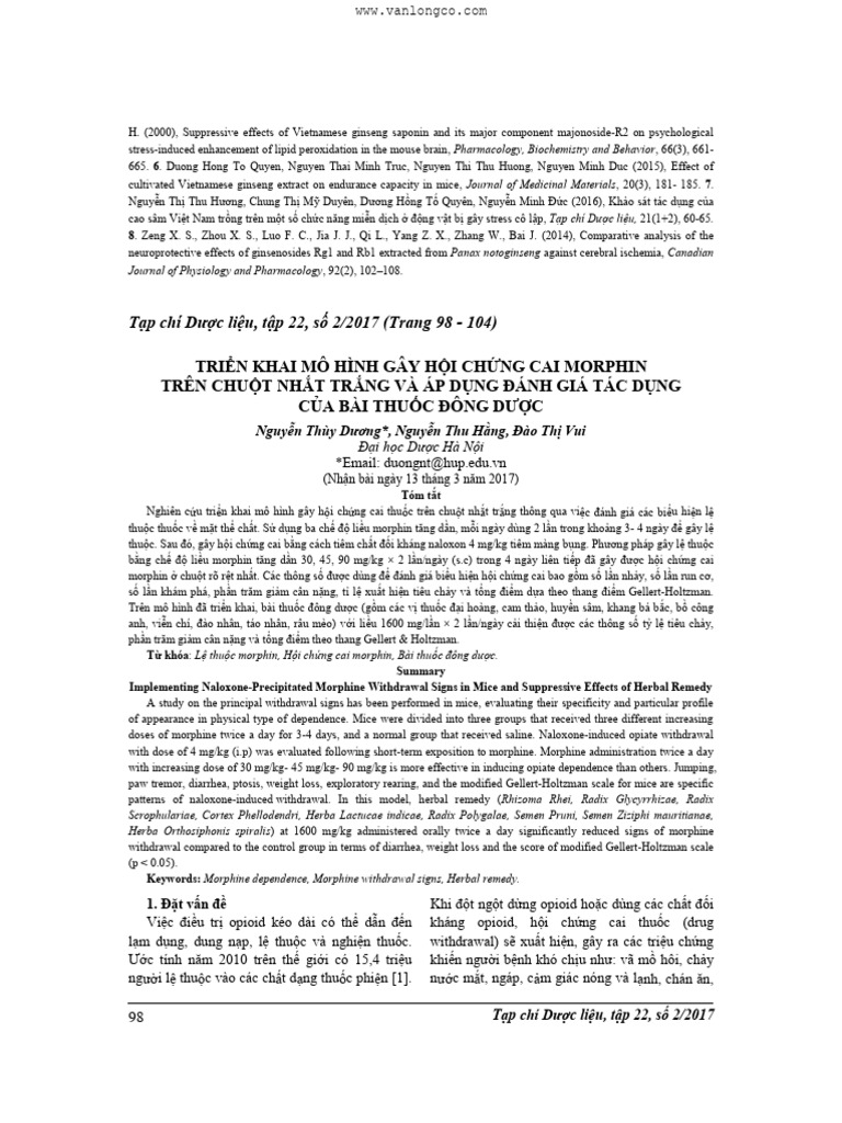 Tailieunhanh Bai 7 Vanlongco Com Tap Chi Duoc Lieu So 2 2017 4063 | PDF