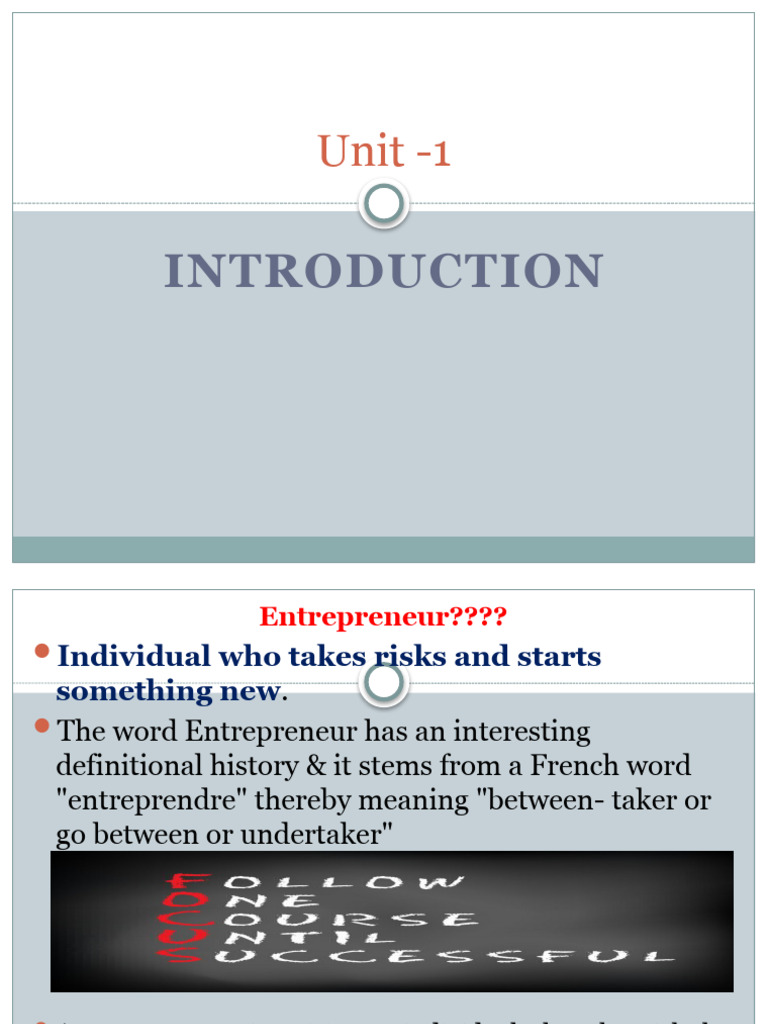Ent Chap 1 | PDF | Entrepreneurship | Employment