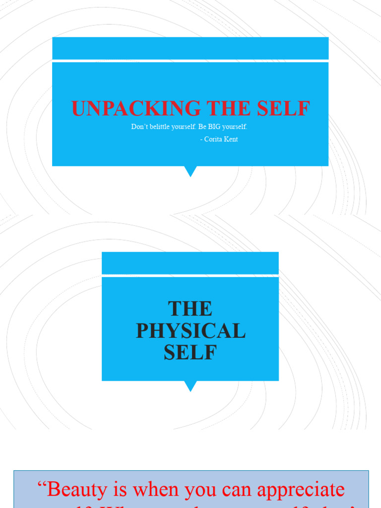 Unpacking The Self | PDF | Beauty | Self Esteem