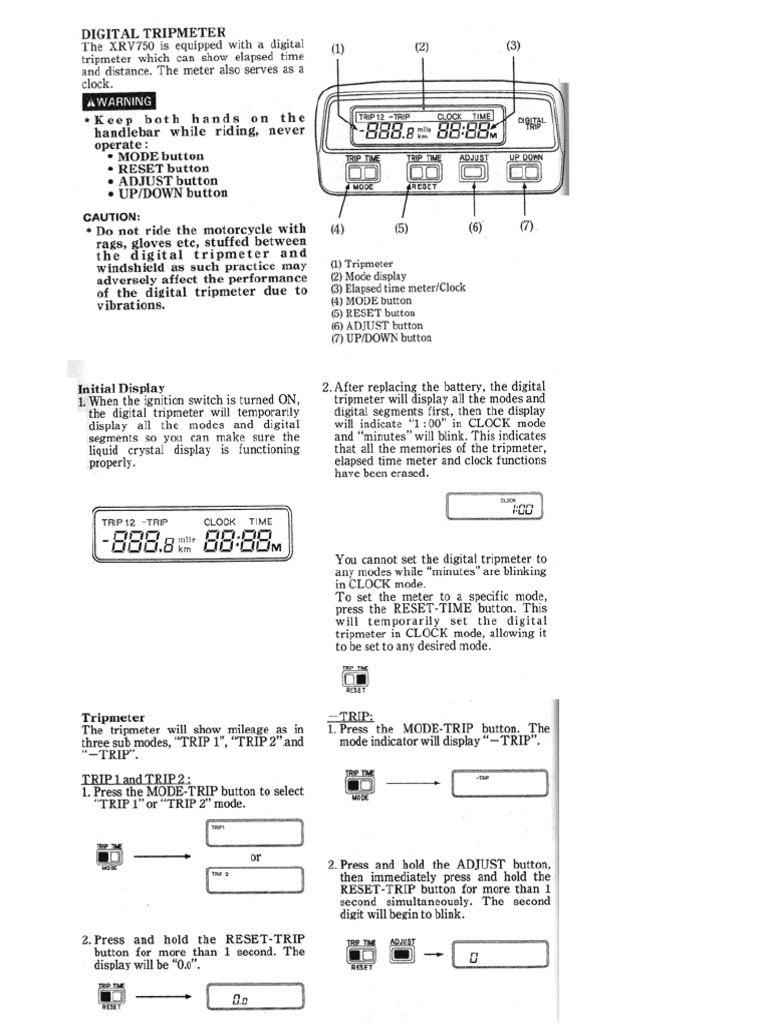 Honda Tripmaster Manual | PDF