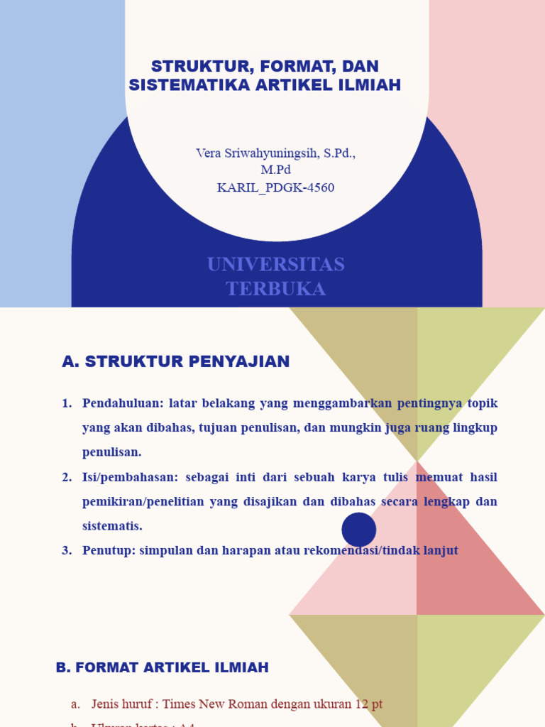 Struktur, Format, Dan Sistematika Artikel Ilmiah | PDF
