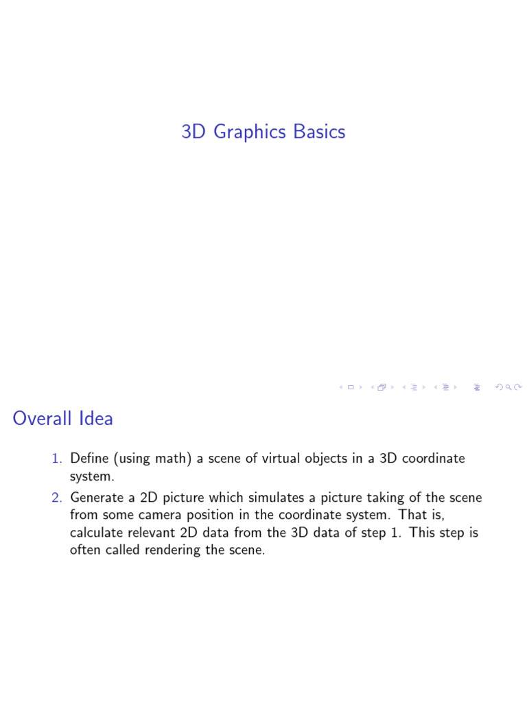 3 Doverview Slides | PDF | 3 D Computer Graphics | 2 D Computer Graphics