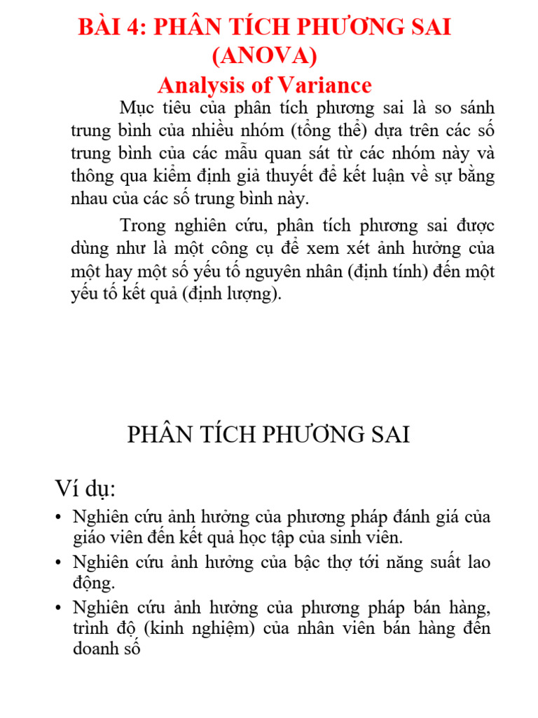 Bai 4. Phan Tich Phuong Sai | PDF