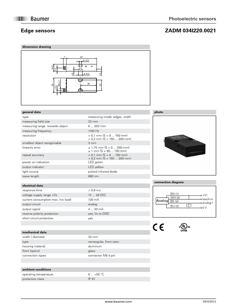 ZADM 034I220.0021 - Edge Sensors | PDF