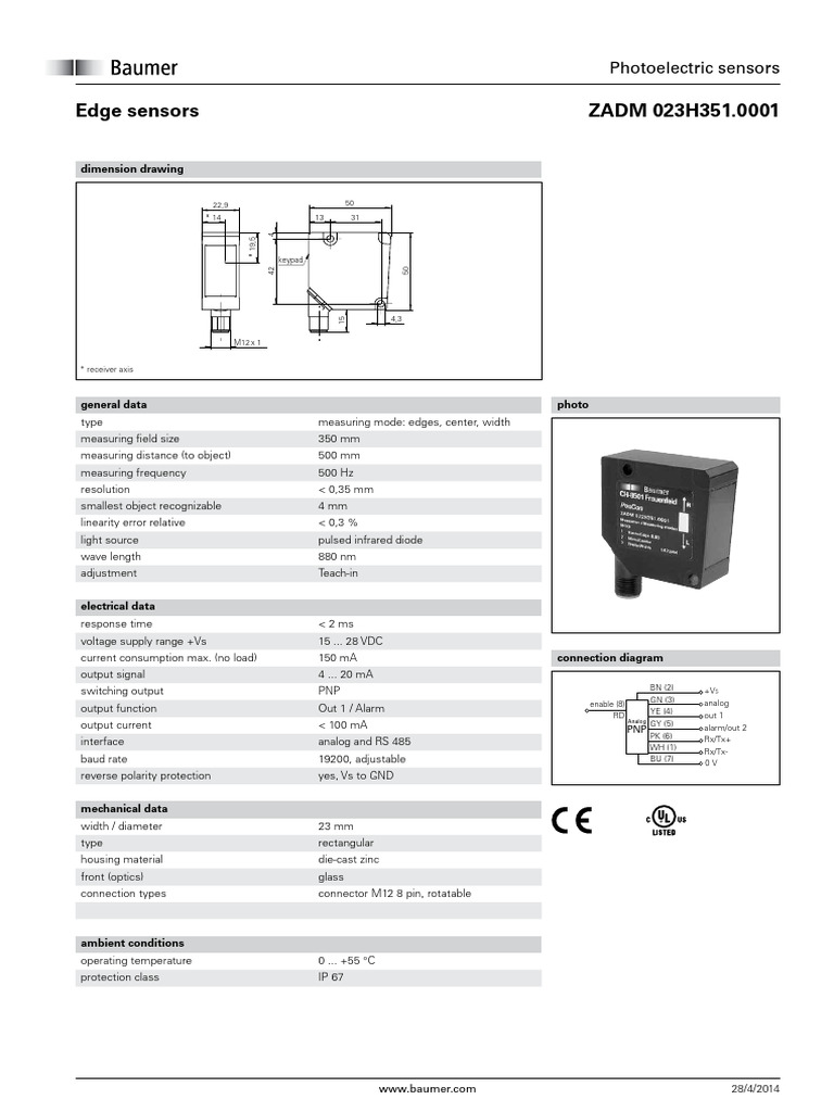 ZADM 023H351.0001 - Edge Sensor | PDF