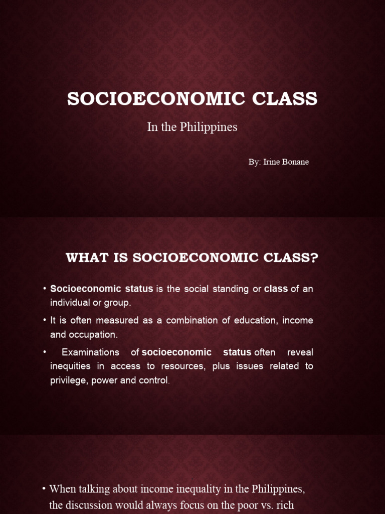 Socioeconomic Class | PDF | Poverty | Poverty & Homelessness