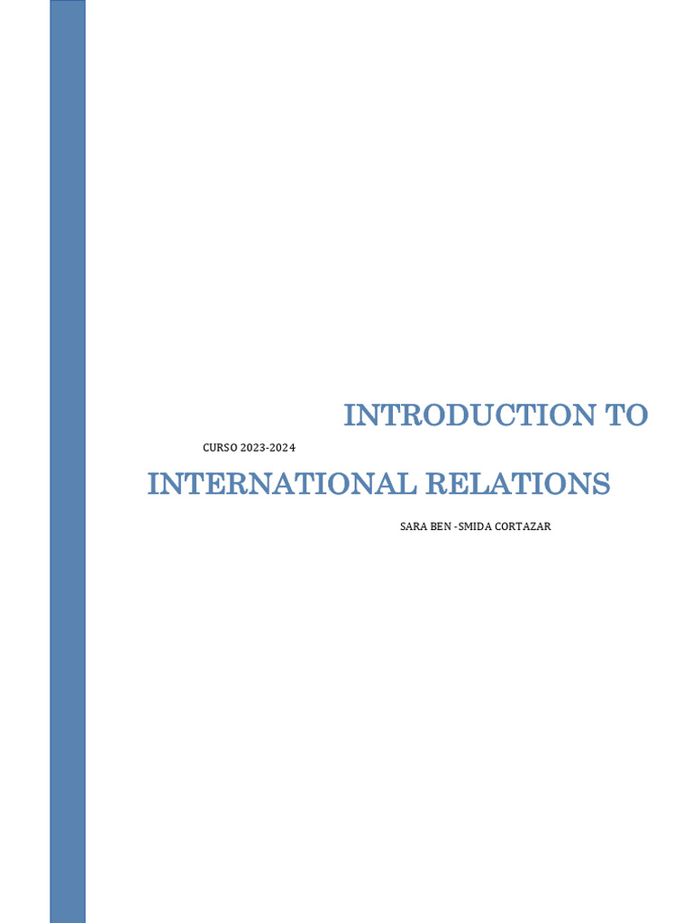 Apuntes Introduction To International Relations | PDF | Bric | State ...