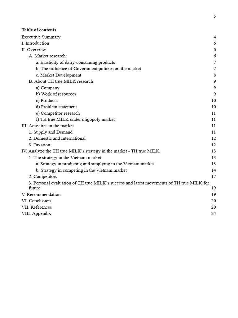 Microeconomics Project Trang | PDF | Milk | Dairy