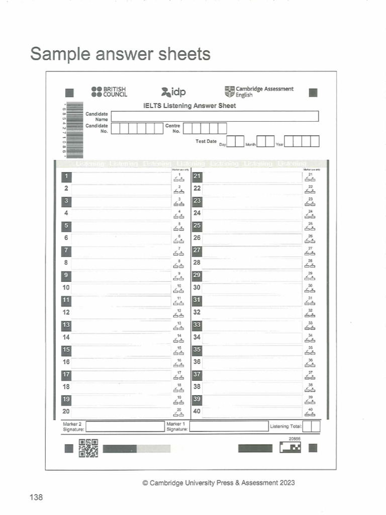 Answer Sheet Modal | PDF