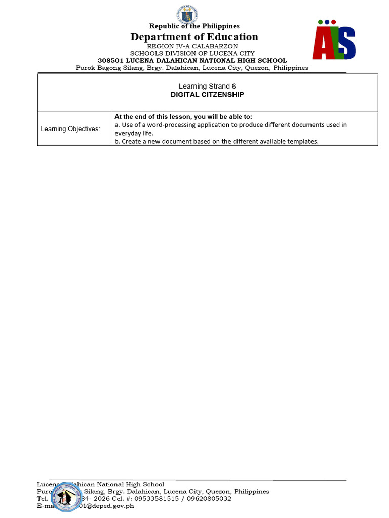 LS6 Obj MS Word | PDF | Microsoft Windows | Software