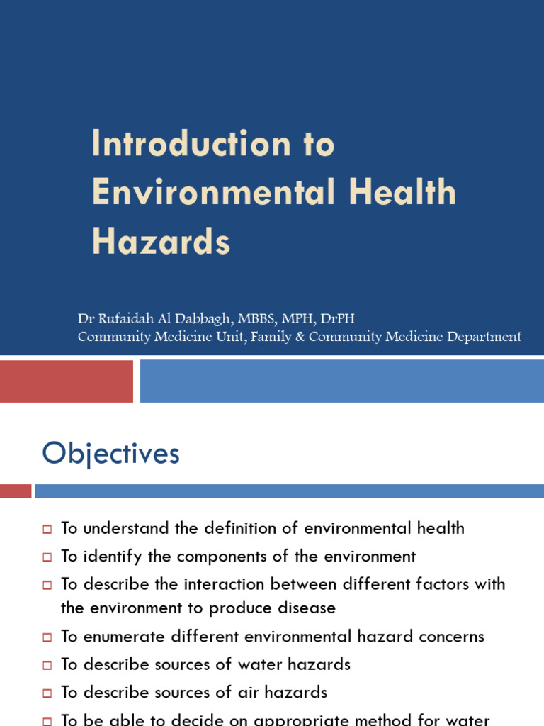 Environmental Health Hazards Today and Future | PDF | Risk | Water ...