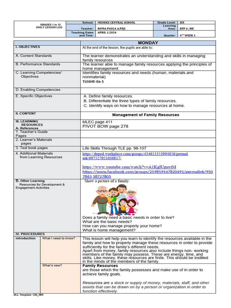 HE WEEK 1 April 1-5,2024 | PDF | Income | Learning