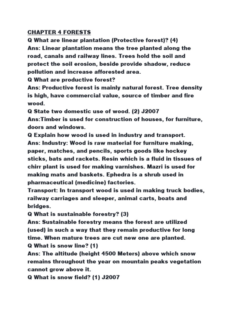 Chapter 4 Forests | PDF | Soil | Trees