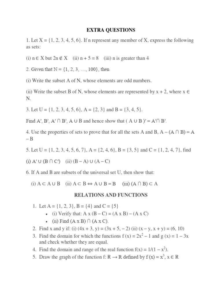 Extra Questions Class 11 Math | PDF | Ellipse | Line (Geometry)