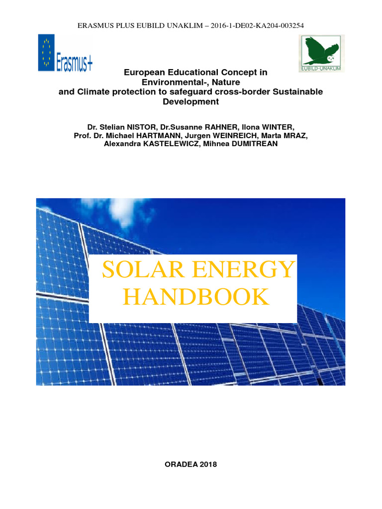En-Handbook With Exercise | PDF | Photovoltaics | Solar Energy