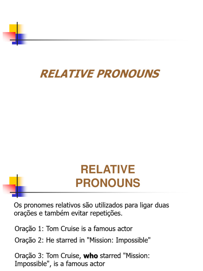 Relative Pronouns-3a Série | PDF | Syntax | Grammar