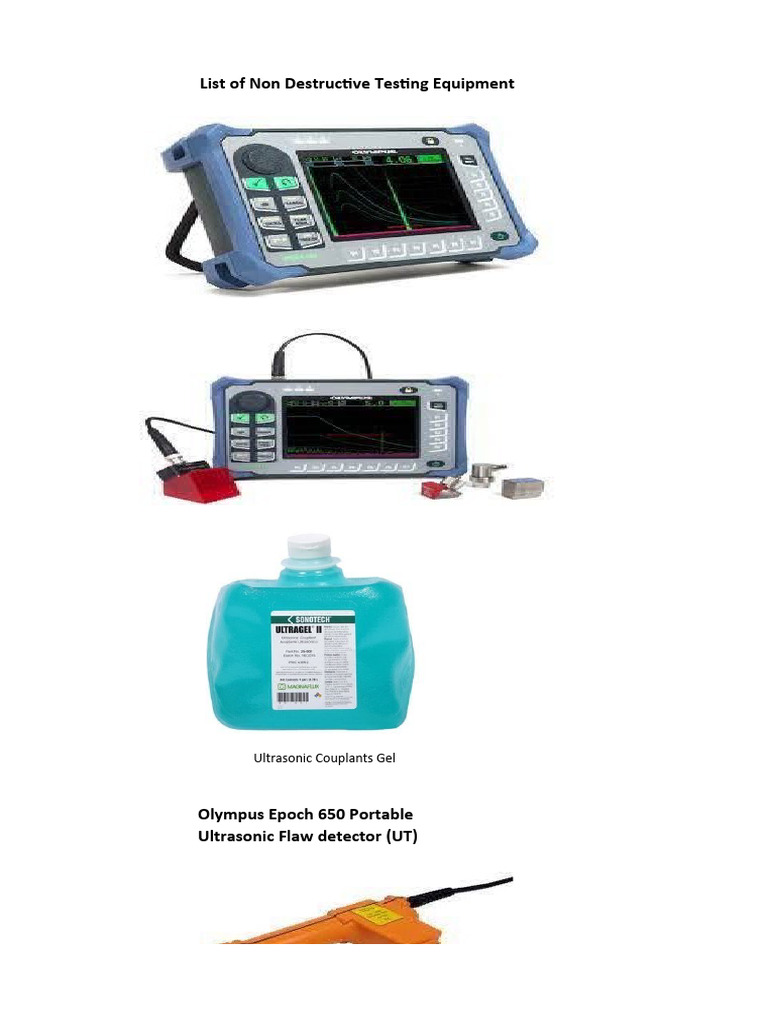 NDT Equipment Essentials | PDF | Technology & Engineering