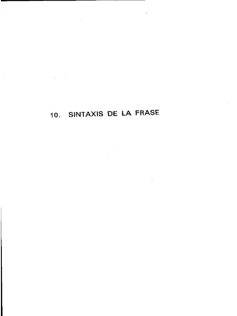 Sintaxis de la frase | PDF